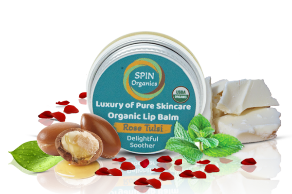 Organic Rose Tulsi Lip Balm – Spin Organics
